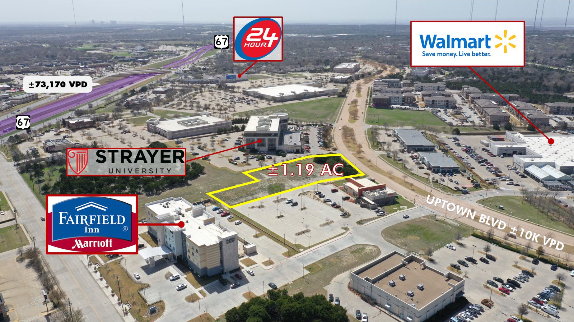 1.2 AC Walmart Adjacent Land – Dallas MSA - Marketplace