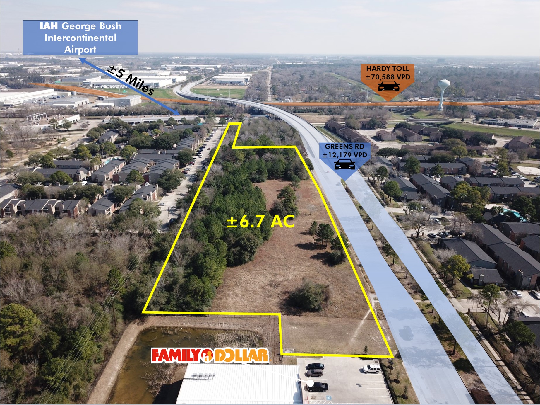 6.7 AC Land Parcel | 12K VPD | 5% Pop Growth - Marketplace